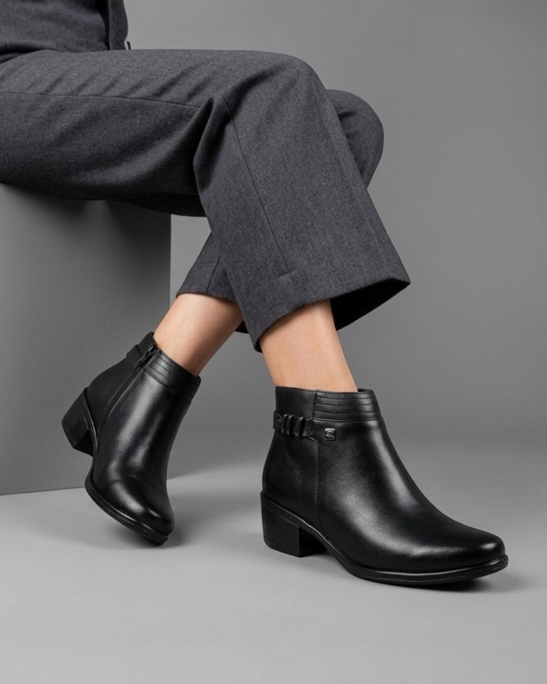 BOTINES TACO BAJO – Joyce Vania