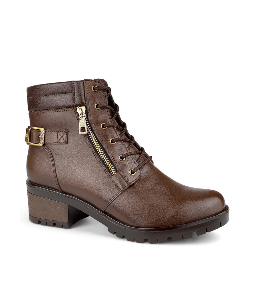 Botines de Cuero Iris Marrón | Calzados Joyce Vania